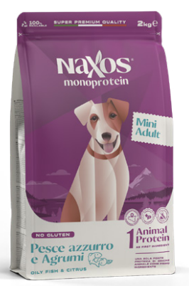 Naxos adult mini pesce e agrumi 2kg monoproteico al pesce gluten free ...